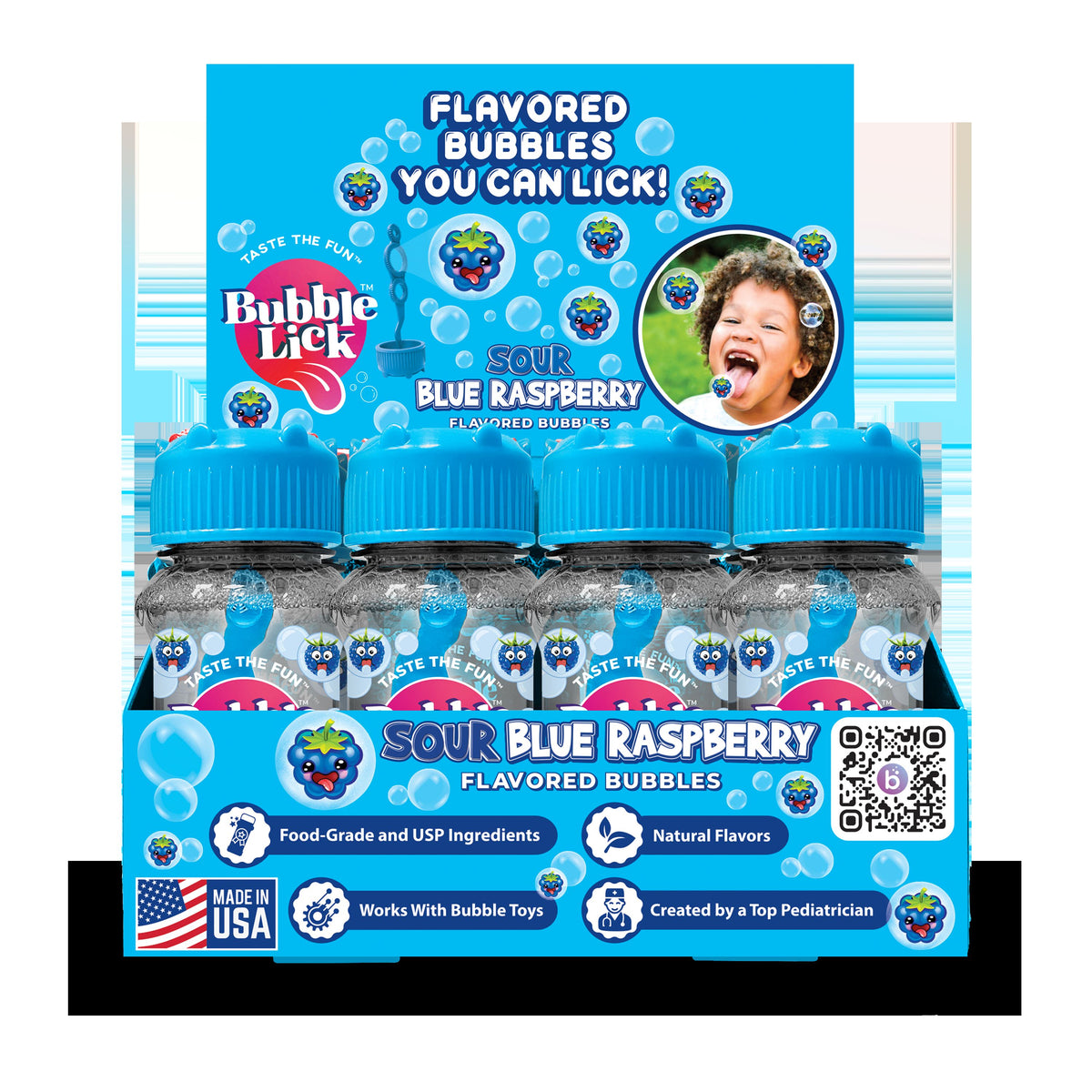 Bubblelick Sour Blue Raspberry Flavored Bubbles – BabyBliss