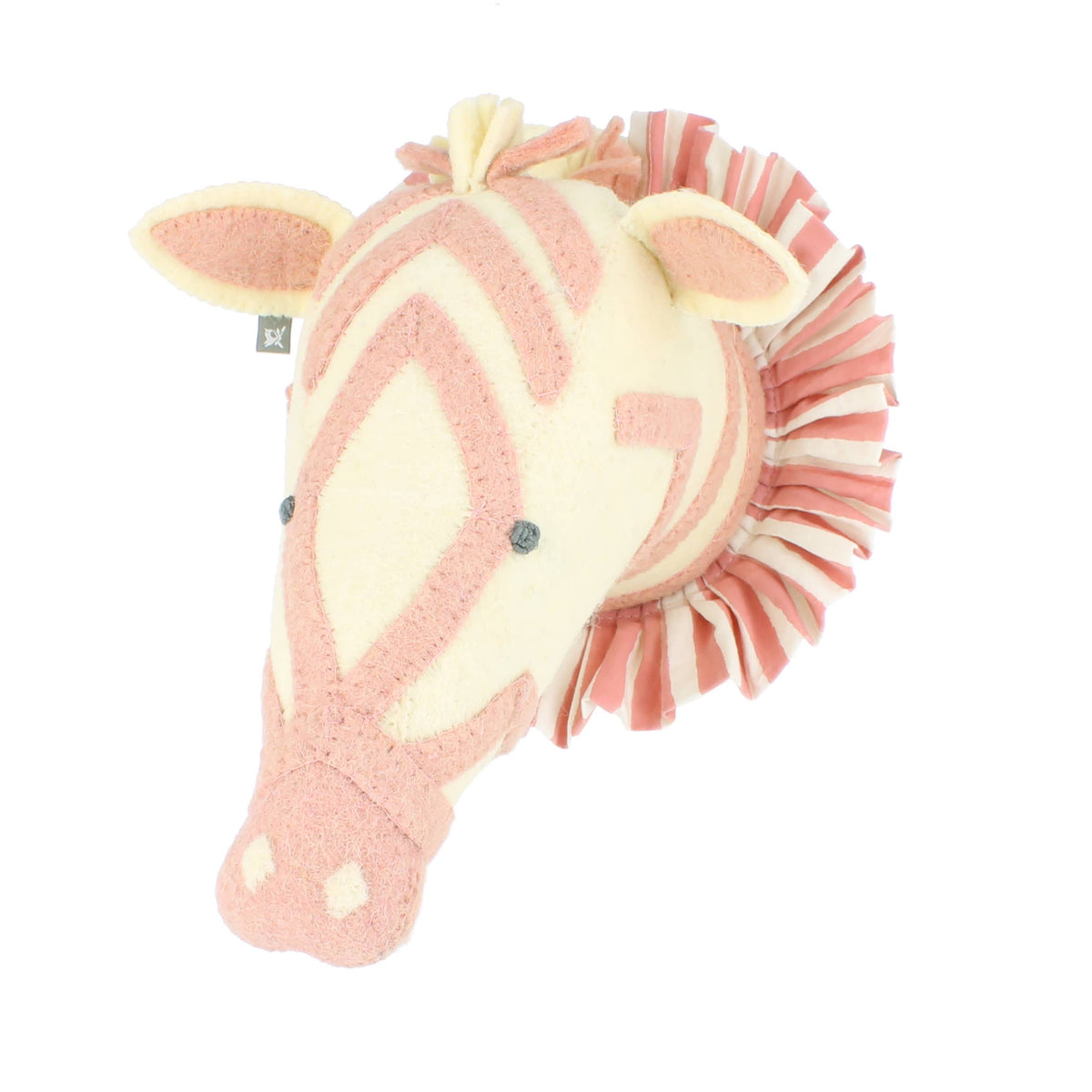 Zebra with Vintage Ruff Head Mini - Pink – BabyBliss