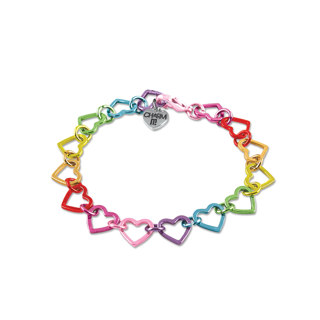 Charm It! Rainbow Heart Chain Bracelet – BabyBliss