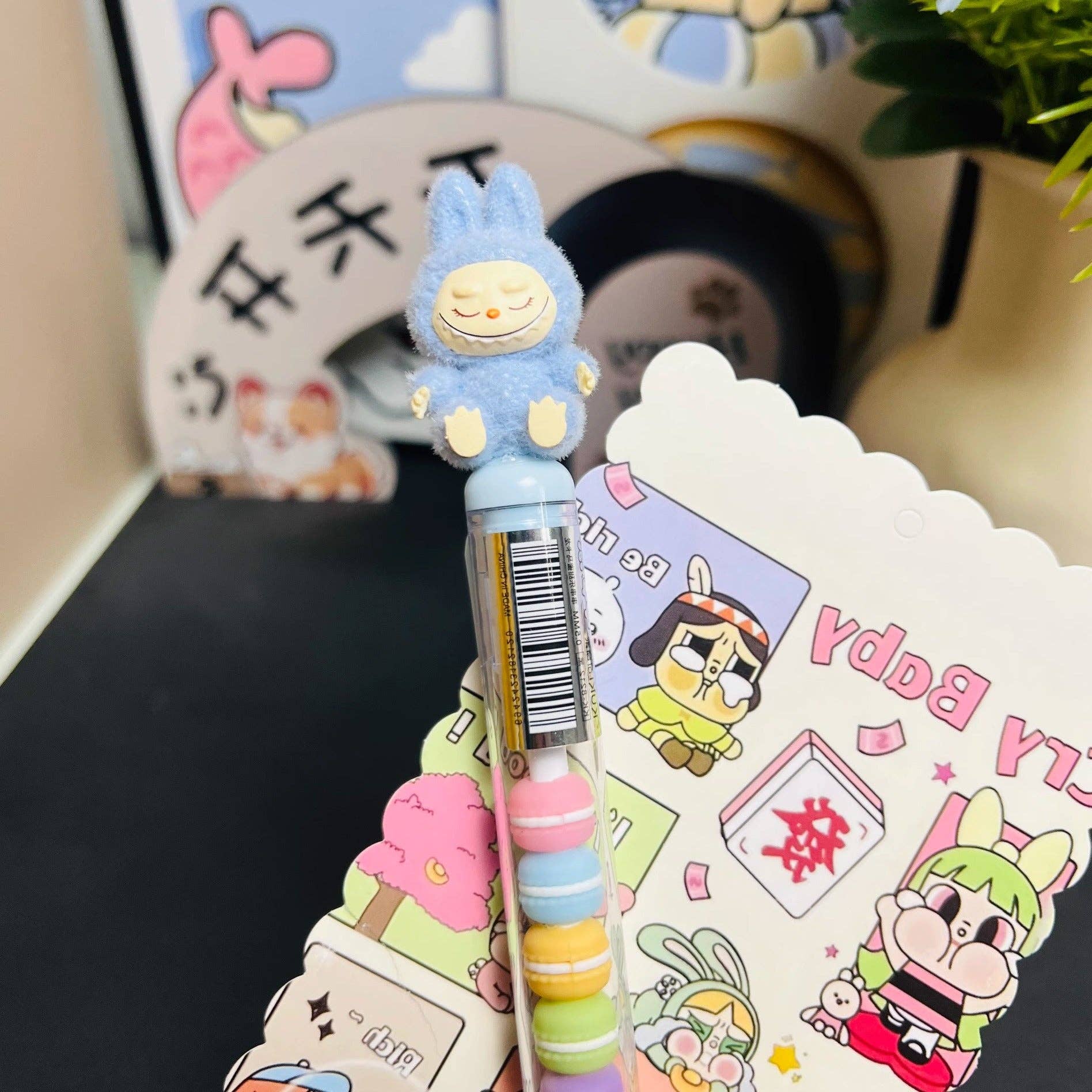 Labubu Flocking Deco Gel Pen – BabyBliss